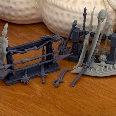 15pc Set Black Smith Merchant Props 3D Resin Printed 28-32mm Tabletop ...