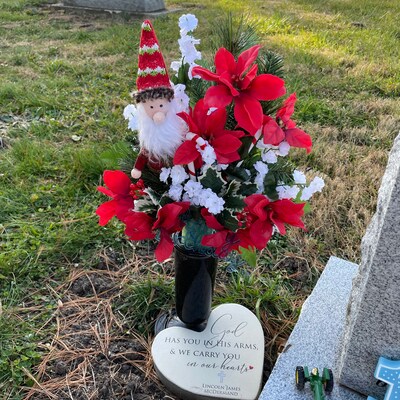 Patriotic Navy Military, Red White & Blue, Grave Cemetery Flowers ...