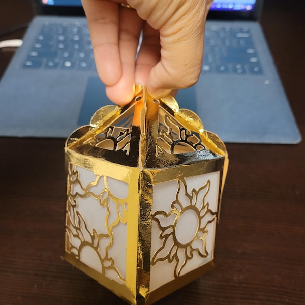 Favor Box 3D SVG Template Sun Gift Box Fairy Tales Grimm Brothers Girl ...