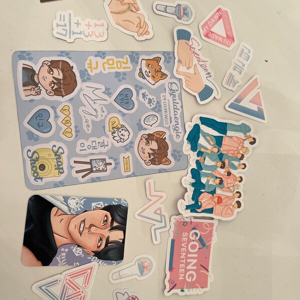 Seventeen Kpop Individual Member Sticker Sheets - Etsy