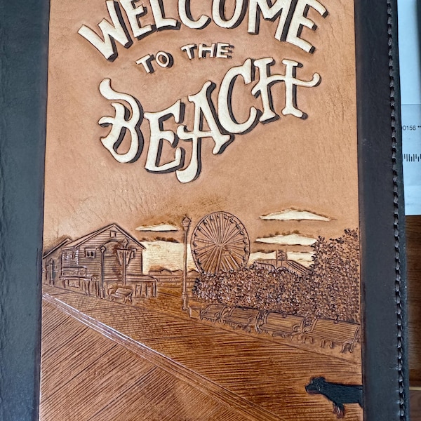 Custom Leather Journal / Personalized Handmade Wedding Guest Book ...