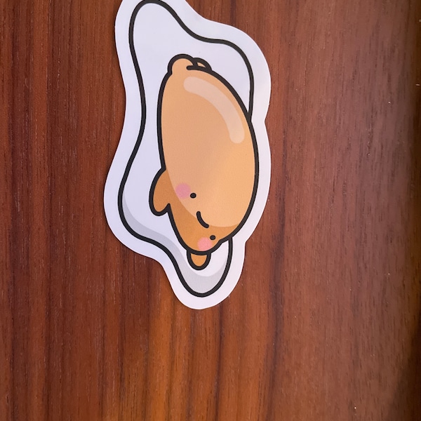 Fried Egg Vinyl Sticker | Kawaii Egg Stickers | Cute Vinyl Sticker ...