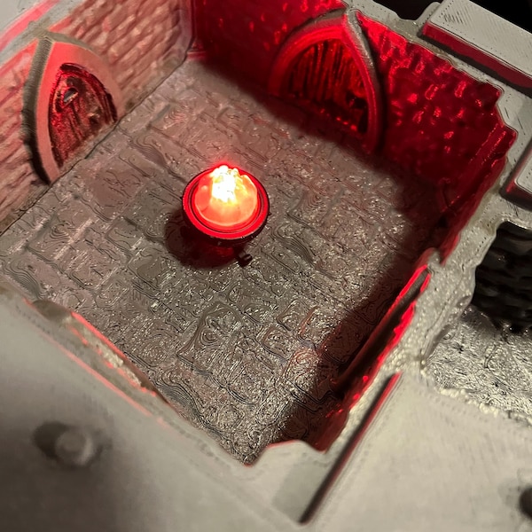 Column With Torch, LED Fantasy Miniatures, Light Effect, Dnd, TTRPG ...