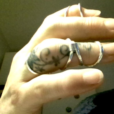EDS Hypermobility Double Knuckle Silver Ring Splint - Etsy