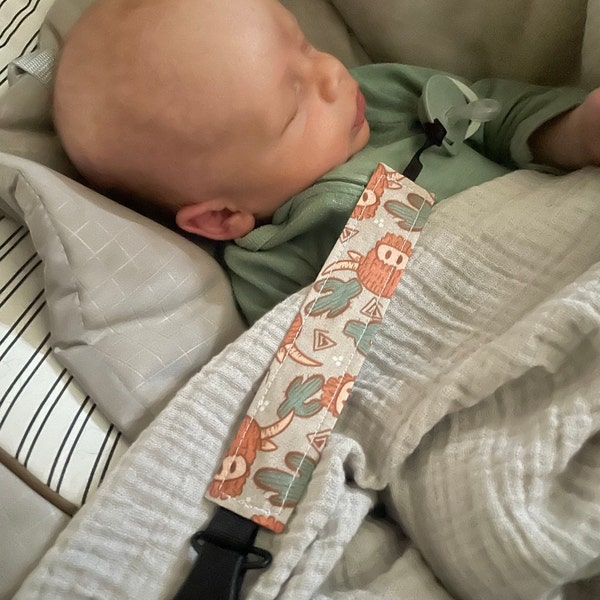 Western Fabric Pacifier Clip: Handmade 10" Baby Soother - Etsy