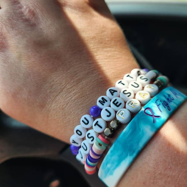 Spoonie - Autoimmune Disease Awareness Handcrafted Beaded Stretch ...