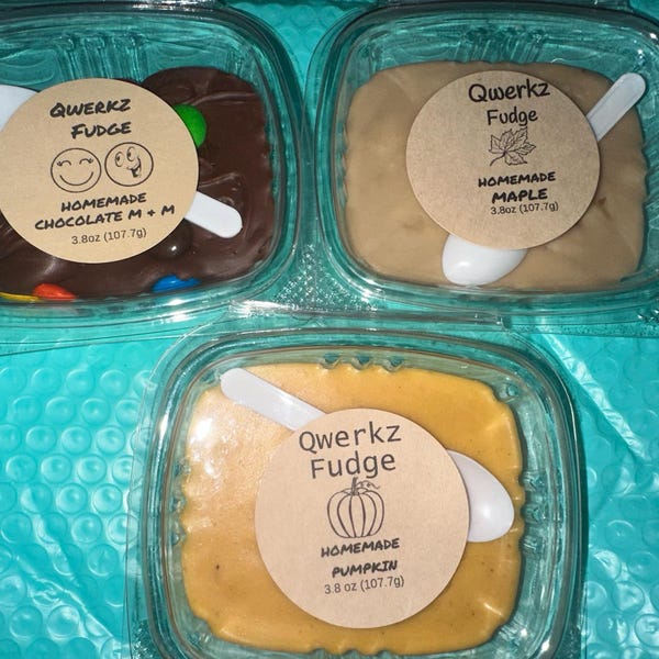 Homemade Fudge: New England Chocolate, Peanut Butter, Maple (4 Oz) - Etsy