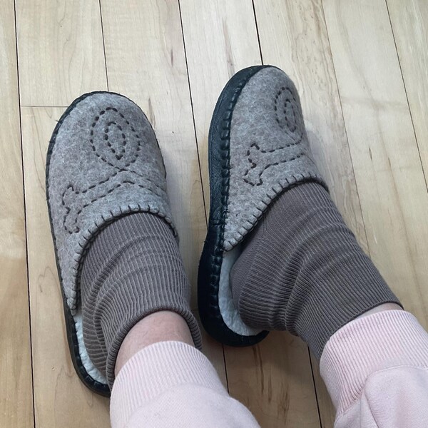 Mongolian Felt Boots, Orange, Beautiful With Leather Sole, Best Yurt ...