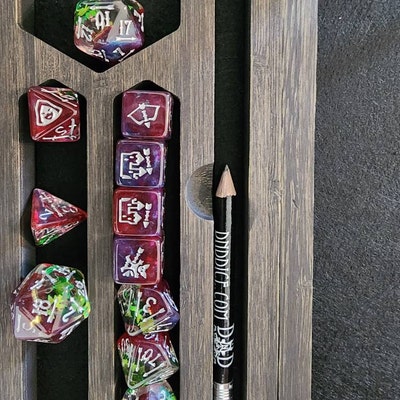 Dungeons Box™ D&D Dice Box USA Made Hero Dice Vault Handmade RPG Bamboo ...