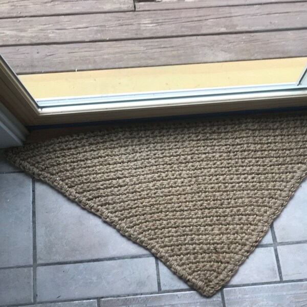 Jute Area Rug in the Pineapple Pattern - Natural Fiber - Handmade ...