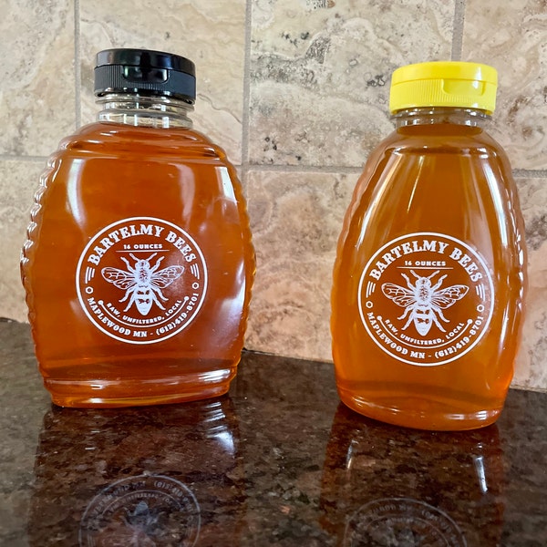 Personalized Honey Clear Vinyl Stickers, Custom Honey Product Stickers ...