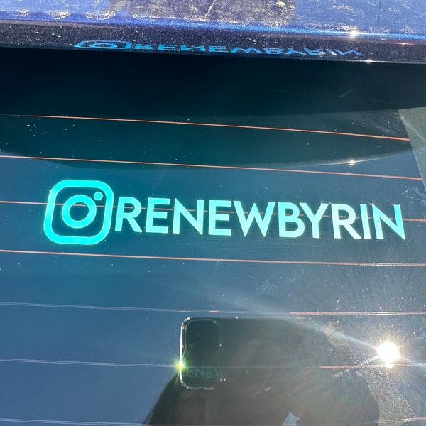 Custom Instagram Car Decal, CHOOSE YOUR FONT, Ig Sticker Name, Unique ...