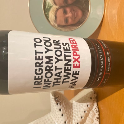 20's Are Expired 30th Birthday Wine Label 30th Birthday - Etsy