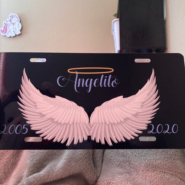 Personalized in Loving Memory Custom License Plate – Memorial Keepsake ...