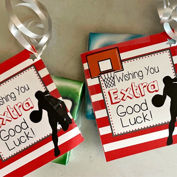 Basketball Team Gifts, Basketball Gifts, Good Luck Favor Tags- PDF File ...