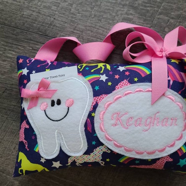 Personalized Tooth Fairy Pillow, Children's Keepsake, Custom Tooth ...