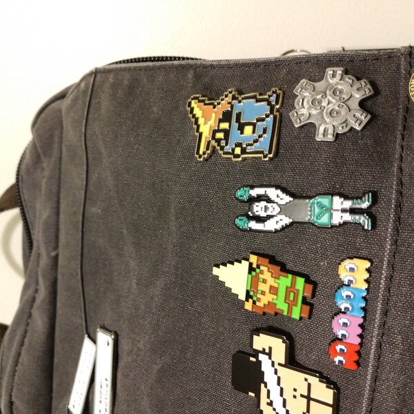 Retro 80s Final Fantasy 1 NES Inspired 8-bit Enamel Pin Red Mage Lapel ...