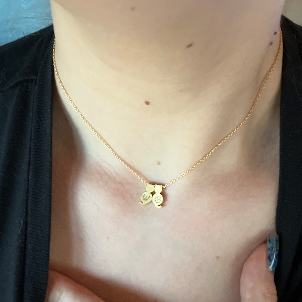 Delicate Chain Necklace. Sterling Silver Chain Necklace. Two Tone Chain ...