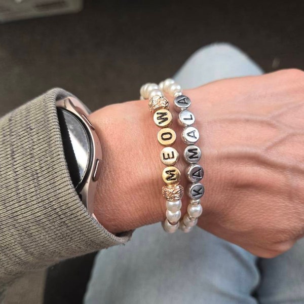 50% Donated to HARRIS 2024, Faux Pearl, Rose Gold Acrylic Letters and ...
