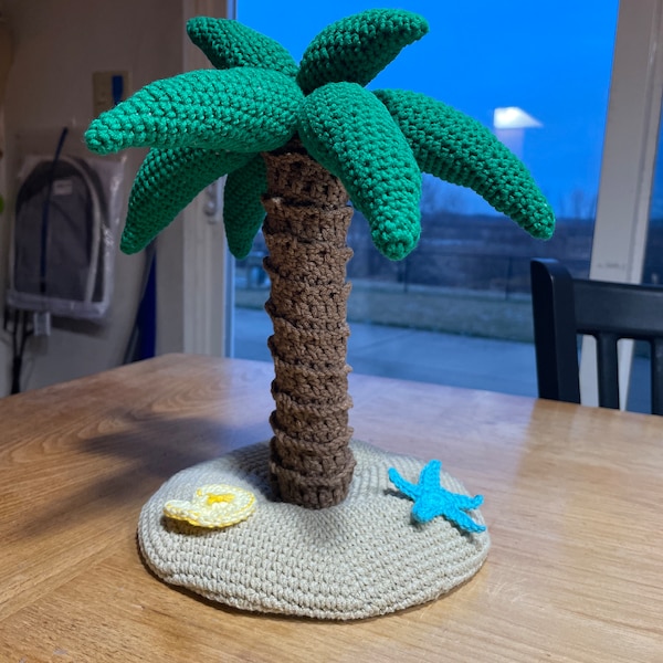Palm Tree Crochet Pattern Crochet Sea Island Sea Stars Applique Crochet ...