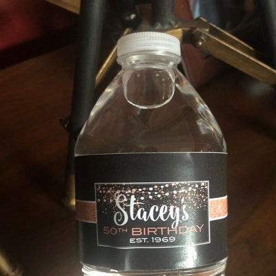 Birthday Water Bottle Label Wrap Printable Personalized - Etsy