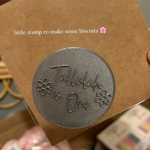 Dinosaur Cake Stamp Dino Theme Children's Birthday Acrylic Debosser ...