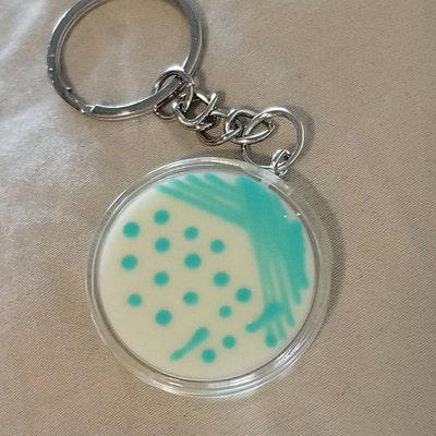 Listeria Petri Dish Keychain / Microbiology Agar Art / Bacteria Science ...