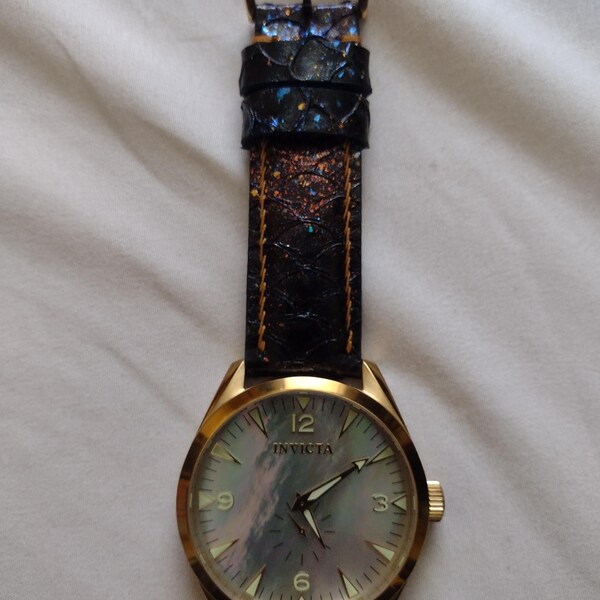 Tissot PRX Watch Strap - Black Soft Leather Racing Rally Watch Strap ...