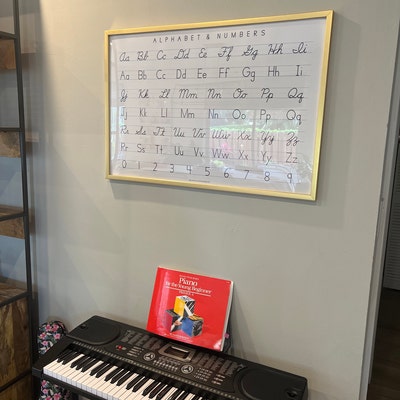 Manuscript Print Handwriting Chart Horizontal Printable Alphabet ABC ...