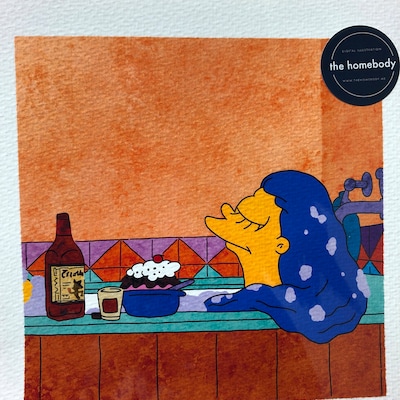 The Simpsons Marge Rancho Relaxo Print, Poster Watercolor Illustration ...