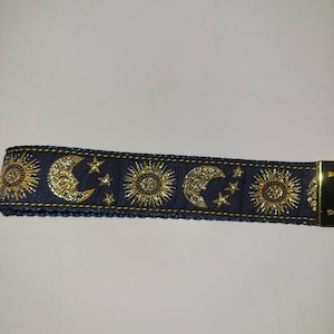 Sun and Moon Key Fob, With Brass Plated Hardware - Etsy