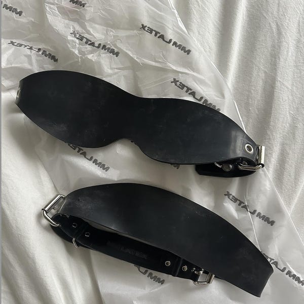 Custom Made Heavy Rubber Thigh Garters/harness With Rivets, Black Vegan ...