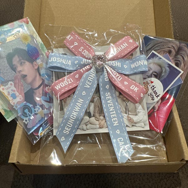 SEVENTEEN SVT Caratbong Ribbon Bow Keychain Pendant Light Stick Lanyard ...