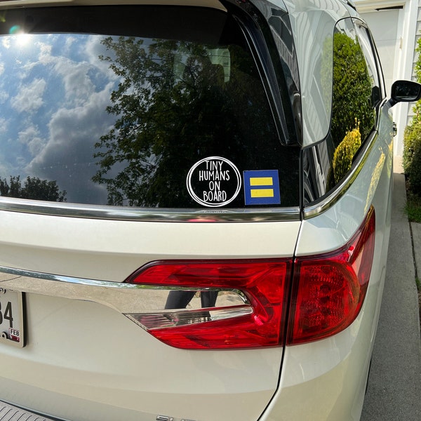 Tiny Humans on Board Decal, Car Decal, Decal for Parents, Child Safety ...