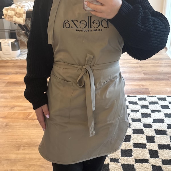 Custom Embroidered Apron, Custom Logo, Design Your Own, Custom Text ...