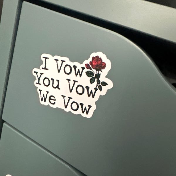 I Vow.you Vow.we Vow.sticker, Kindle Stickers, Waterproof Sticker, Book ...