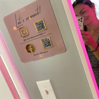 Custom Social Media Sign Scan to Pay Facebook Instagram - Etsy