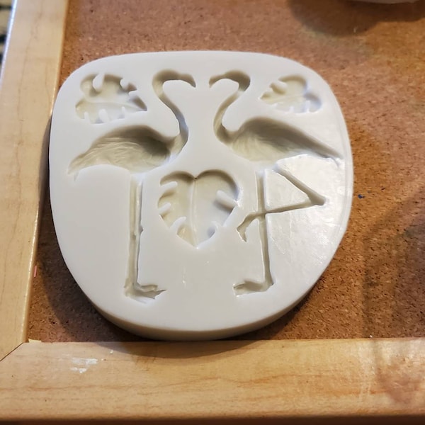 FLAMINGO MOLD SET, Tropical Leaves Fondant Mold, Silicone Chocolate ...