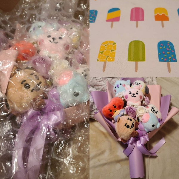 Plushies Bouquet. Kpop Boy Band Bouquet. Lavender Bouquet. Birthday ...