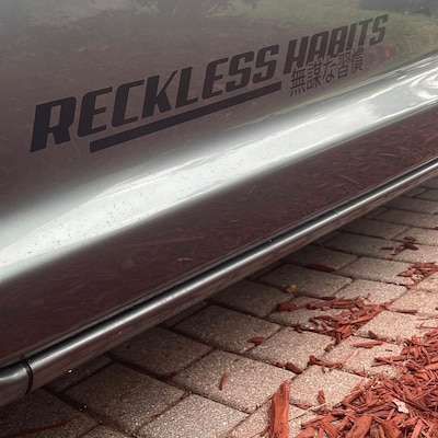 Reckless Habits Windshield Decal Car Sticker Banner JDM Vinyl Graphics ...