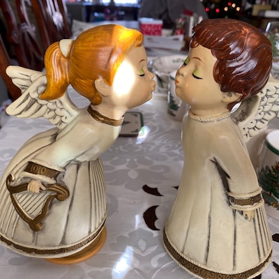 Three Vintage Ceramic Angels Playing Musical Instruments - Etsy