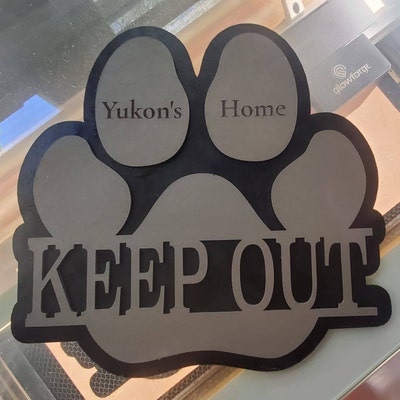 Paw Print Split Monogram Svg, Dxf, Eps, Ai, Cdr Vector Files for ...