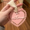 Scallop Heart Tag Heart Tag Valentine’s Basket Tags Valentine’s Day ...