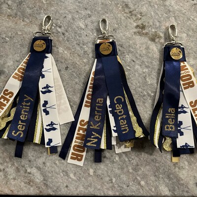 Navy Blue and Gold Ribbon, 7/8 Grosgrain Ribbon, School Colors Ribbon ...