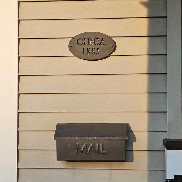 Metal Circa Sign - Personalized Circa Sign - Historic House Plaque ...