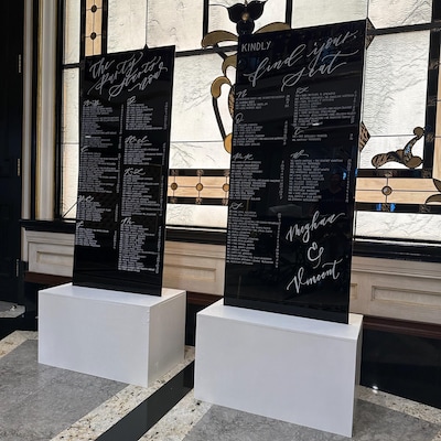 Acrylic Wedding Stand With Trim Seating Chart Stand - Etsy