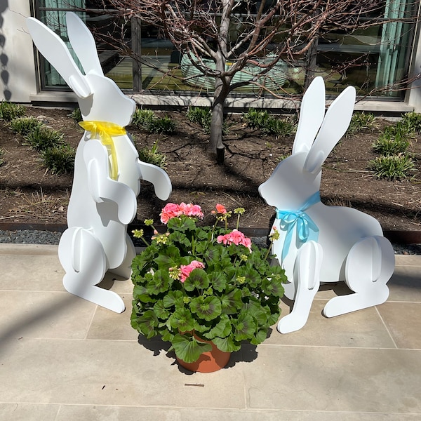 Outdoor Giant Yard Rabbits - Etsy