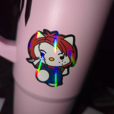 Horror Kitty Stickers Holographic Vinyl Stickers Mini Sticker Pack ...