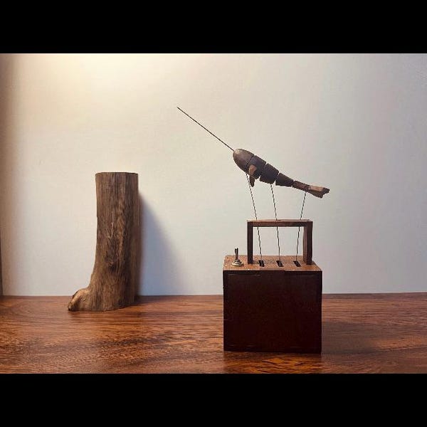 Wooden Whale Automata | Handmade Narwhal Music Box | Handcrafted ...