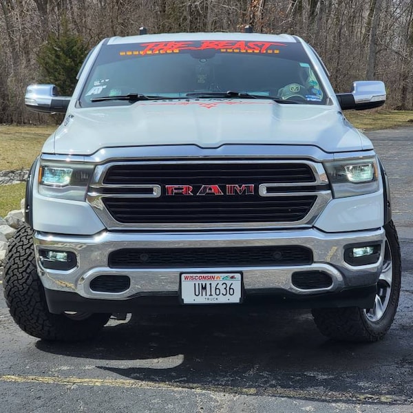 RAM Grill Emblem Overlay Decals DRIPPING RED Fits 2009-2026 1500-5500 ...